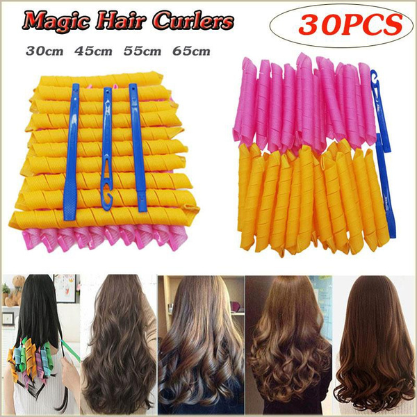 New 30/45/55/65cm Magic Hair Curlers 30 Pieces Hair Curlers Spiral ...