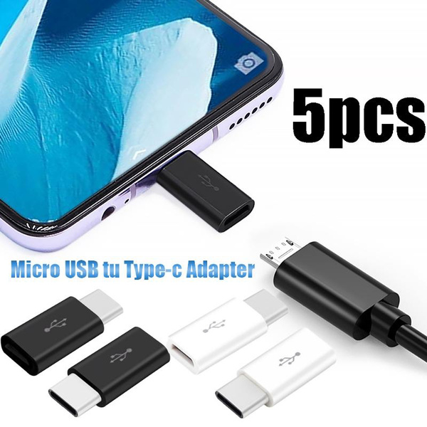 5pcs Type C to Micro USB Adapter Converter High Speed Compatible for ...