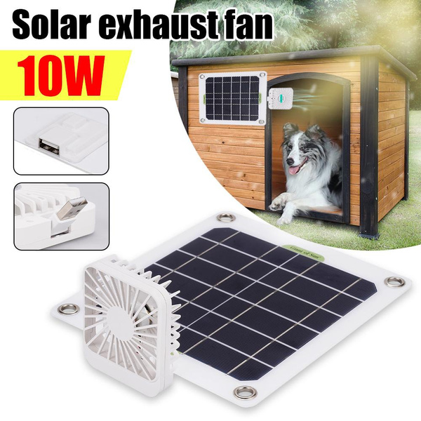 10W Solar Panel Powered Fan Mini Ventilator Solar Exhaust Fan Kit For ...