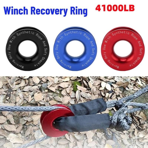 Aluminum 41000lb Recovery Towing Rope Loop Snatch Block Off Road Winch ...