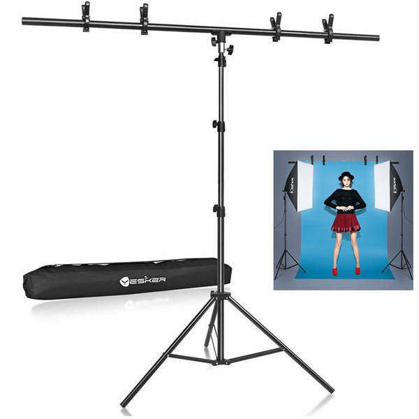 T-Shape Backdrop Stand, Background Support Stand System With Carry Bag ...