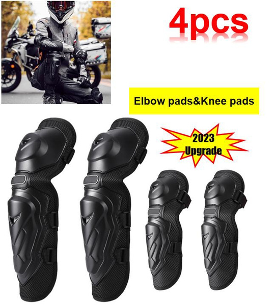 4Pcs Universal Pair of Adult Knee Brace And Elbow Guards Bicycle Bike ...