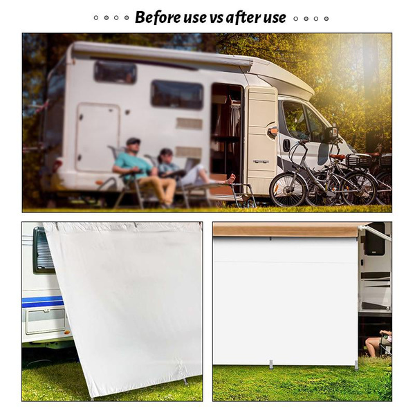 4x1.95M Caravan Privacy Screen Car Side Awning Rooftop Tent Sun Shelter ...