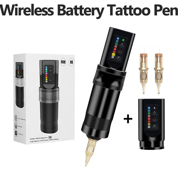 New Wireless Tattoo Machine Pen Tattoo Pen With Two Batteries And ...