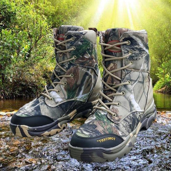 Outdoor Hunting Boots Camouflage Winter Snow Boots Waterproof Tactical ...