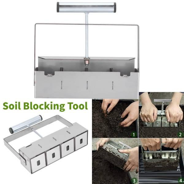 4 Grids Manual Soil Soil Blocking Tool For Lings Greenhouse Plant ...