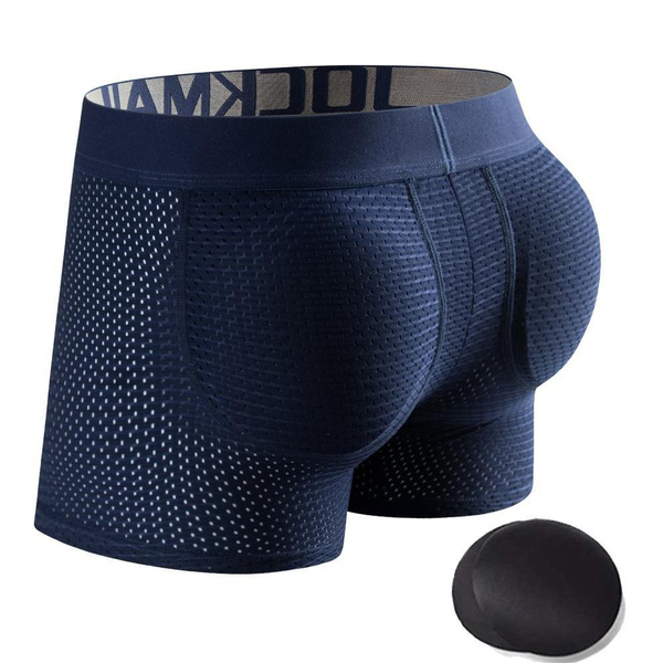 JOCKMAIL Men's Boxer Underwear Nylon Mesh Mens Padded Underwear with ...