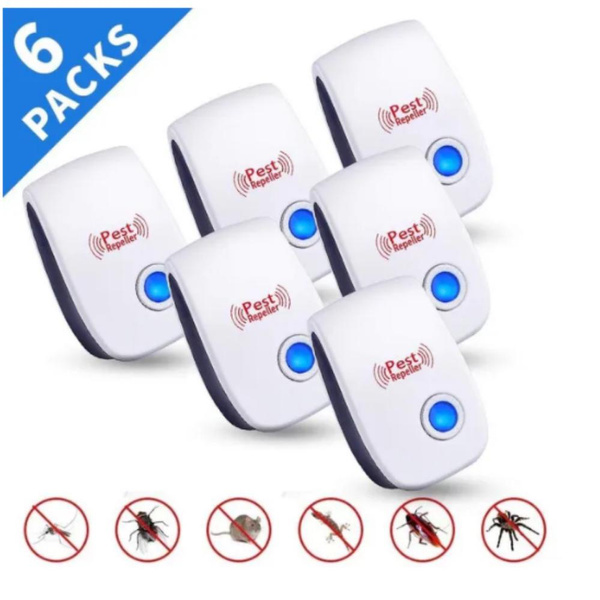 Ultrasonic Pest Repeller 1/6 Pack, Upgraded Electronic Pest Repellent ...