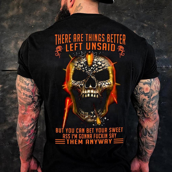 New Fashion Cool Men's T Shirts Short Sleeves Skull Skeleton T Shirts ...