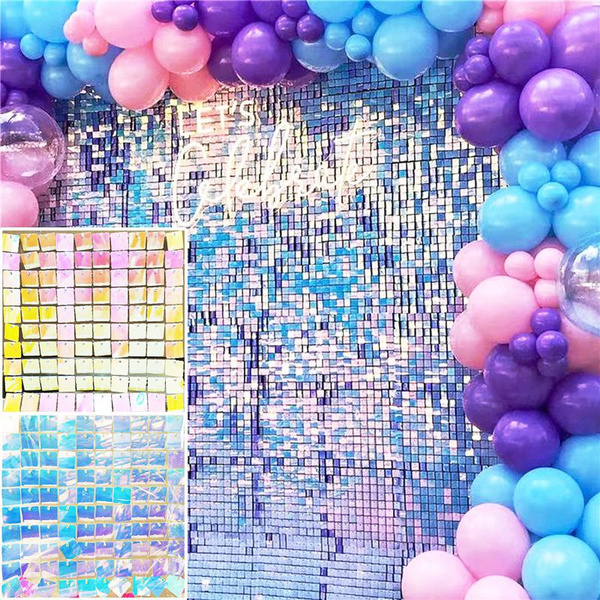 1/4pcs Shimmer Wall Panels Sequin Backdrop for Event Decor Wedding ...