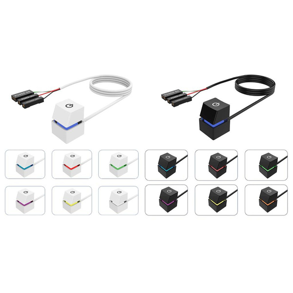 On/Off PC Power Button Switch Cable Portable Desktop Computer Switches ...