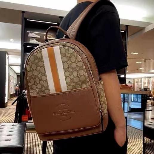 Coach C5389 Thompson Backpack in Signature Canvas with Khaki ...