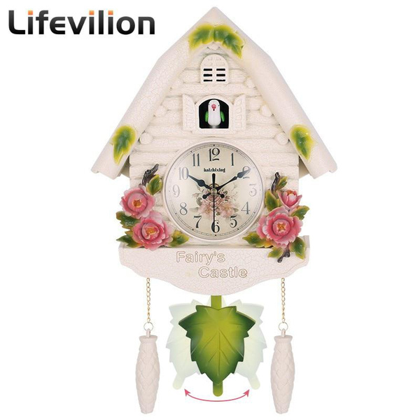 Cuckoo Wall Clock Bird House Day Time Hourly Alarm Wall Clocks Nordic ...