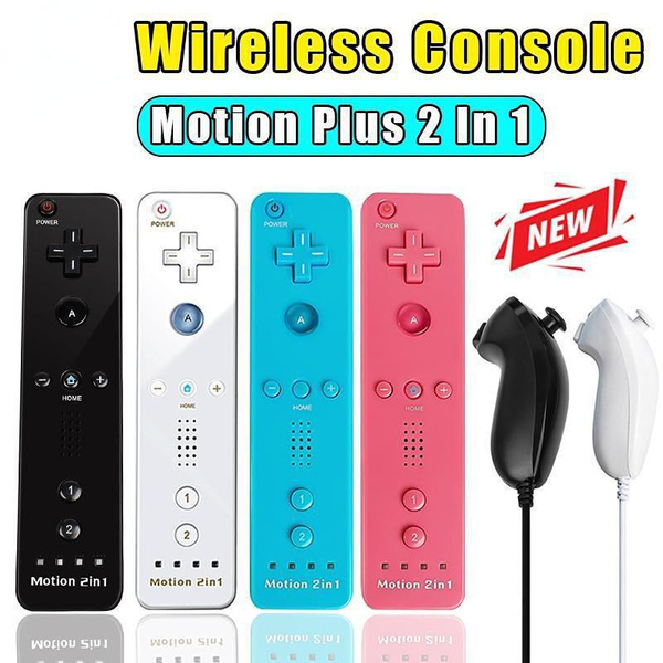 Built in Motion Plus Remote Controller & Nunchuck For Nintendo Wii/Wii ...