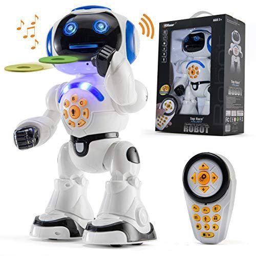 TOP RACE Remote Control RC Robot Toy Walking Talking Dancing Toy AI ...