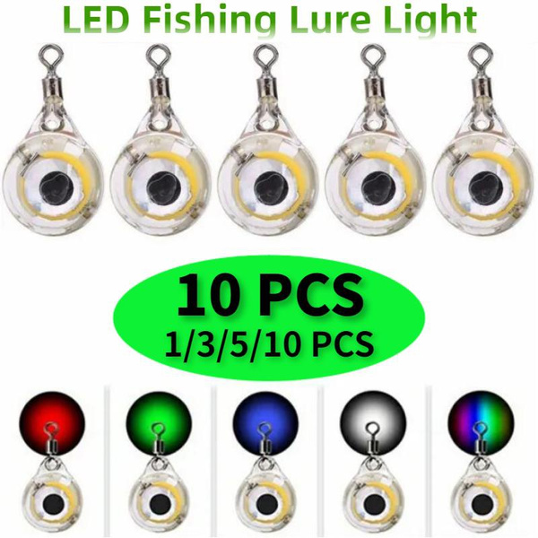 1/3/5/10 Pcs Fishing Lights Night Fluorescent Glow LED Underwater Night ...
