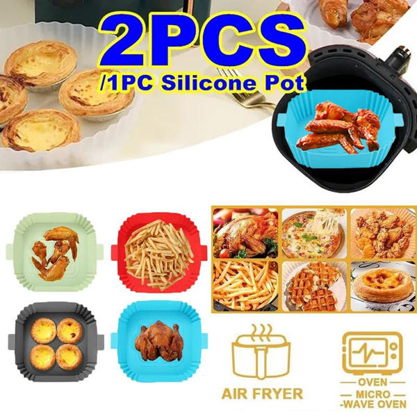 Air Fryer Silicone Mat Air Fryers Oven Baking Tray Fried Chicken Basket ...