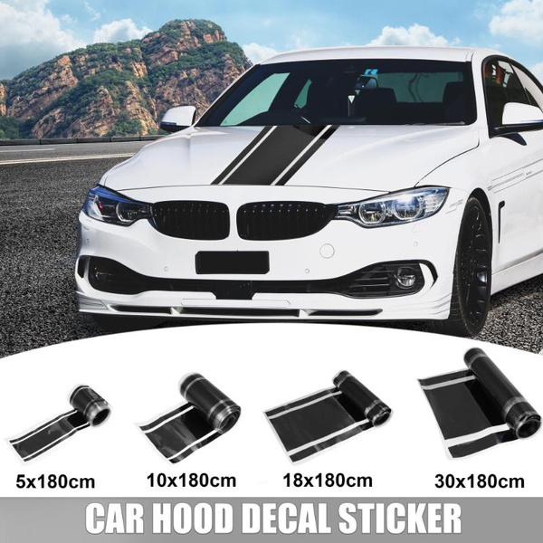 5/10/18/30x180cm Car Hood Stripe Pattern Sticker Auto Exterior Decal ...