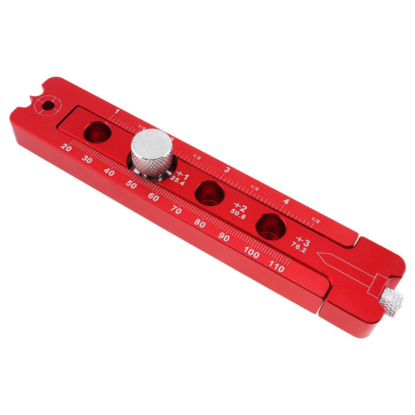 Adjustable Metal Drawing Round Ruler Metric Inch Double Tick Mark Gauge ...