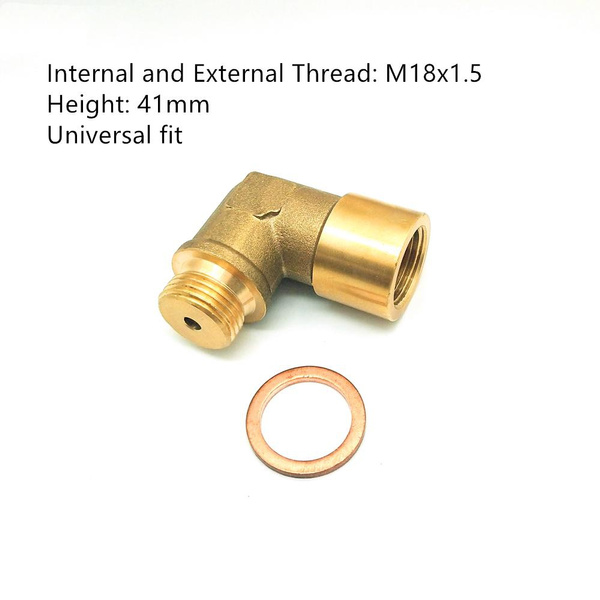 O2 Oxygen Sensor Extender Adapter Angled Bung Extension Spacer Brass | Wish