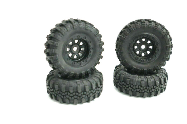 4x Micro Crawler 1/24 RGT Swamper Wheels and Tires 1.0 SCX24 For Mini Z ...