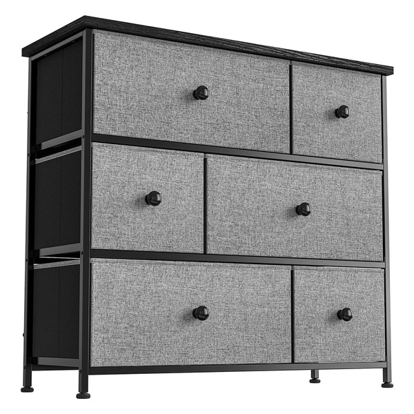 6 Drawer Dresser Organization Storage Unit with Steel Frame (Open Box ...