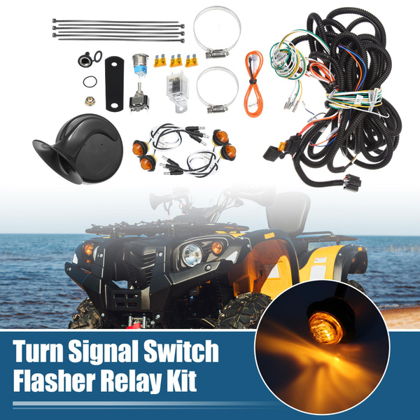 1 Set Universal UTV Turn Signal Kit Street Legal with Toggle Switch and ...