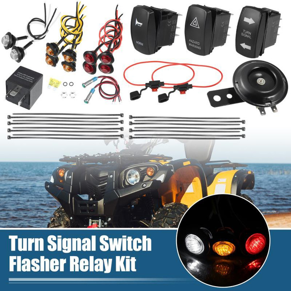 1 Set Universal Street Legal Kit Motorcycle ATV UTV Turn Signal Light ...