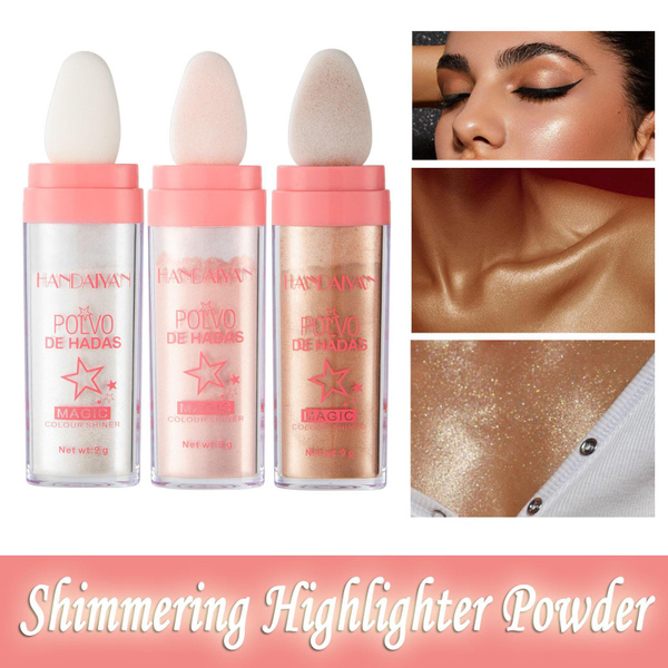 3 Kinds Of Color Phosphor With Powder Puff, Shiny Color, Makeup Glow ...