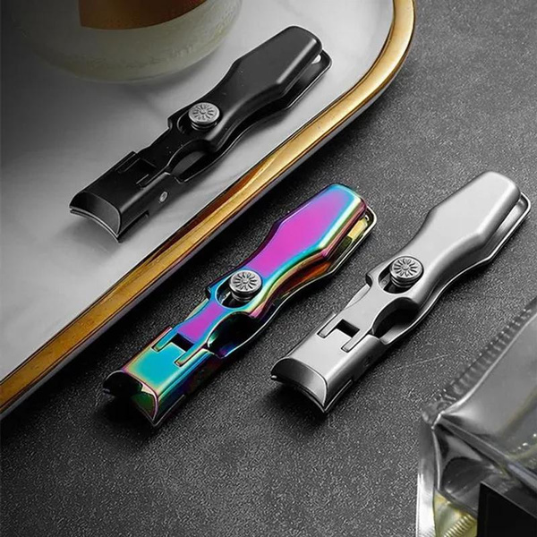 Portable Nail Fingernail Clipper Steel Wide Jaw Opening Anti Splash ...