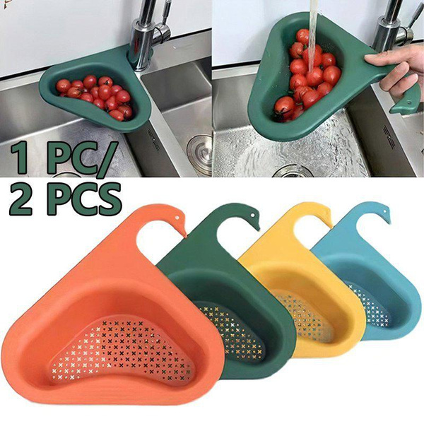 1 PC/2 PCS Sink Swan Drain Basket Household Punch-free Kitchen ...