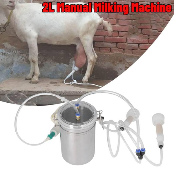 Electric Milking Machine, Vacuum Pulse Pump Stainless Steel Milker 2L ...