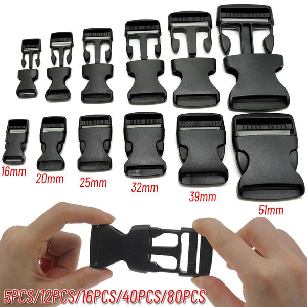 5PCS/12PCS/16PCS/40PCS/80PCS Plastic Buckles Quick Side Release Buckles ...