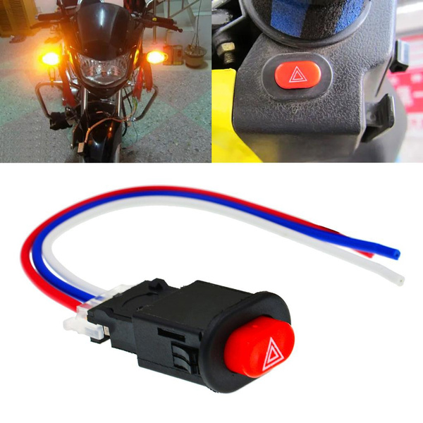 Motorcycle 12V 24V 3 Wire Double Flash Hazard Warning Emergency Light ...