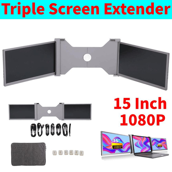Dual Extender Screen 15in FHD 1080P IPS Folding Dual Monitor Extender ...
