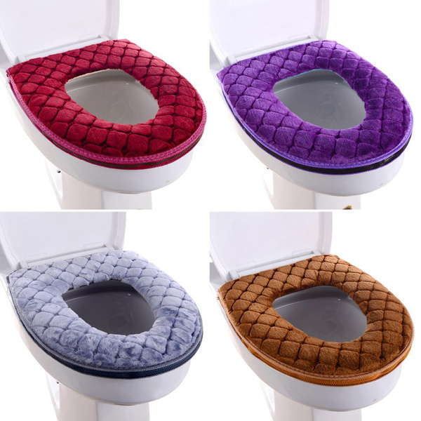 Bathroom Toilet Cushion Reusable Warm Toilet Seat Mat Toilet Cover Pads ...