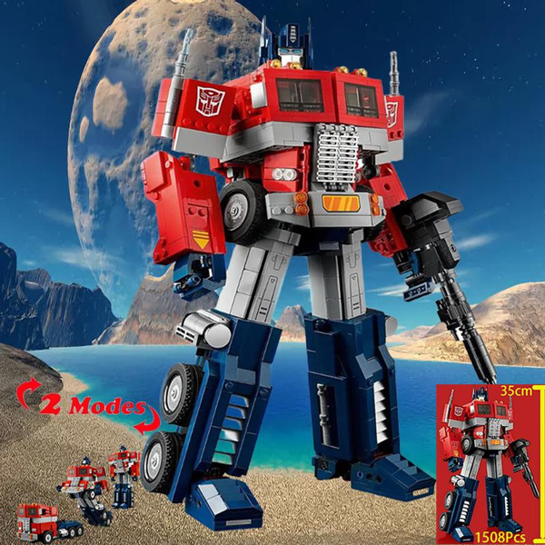 Transformers Optimus Prime Building Blocks Toys Model Compatible 10302 ...