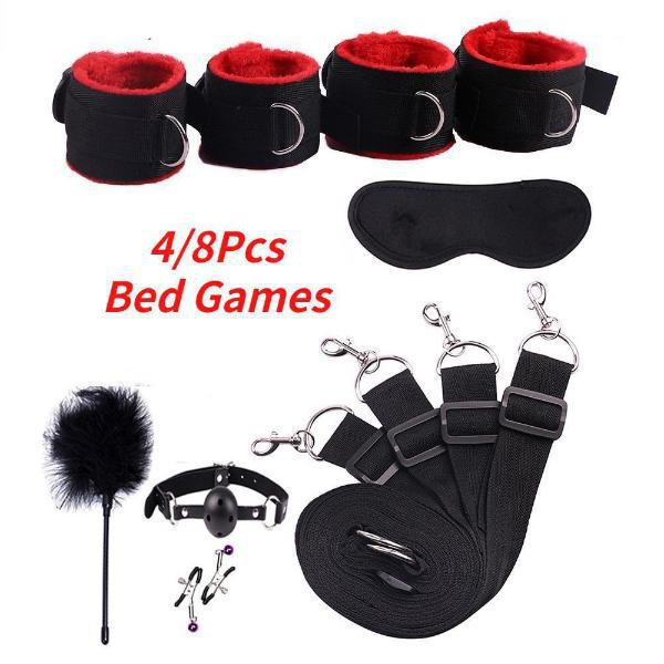 Sex Handcuffs Set Sm Toys Restraints Kit Sexy Straps For Couples Bed