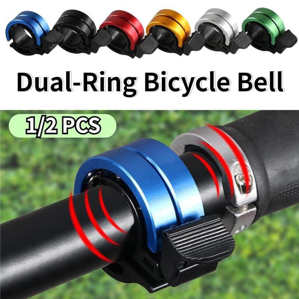 1/2 PCS Dual-Ring Bicycle Bell Aluminum Alloy MTB Bike Safety Warning ...
