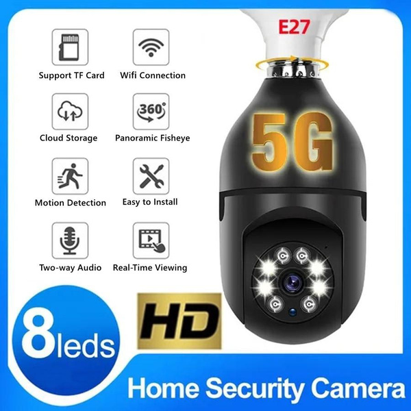 HD 1080P/720P Auto Tracking Panoramic IP Camera Light Bulb Wireless ...