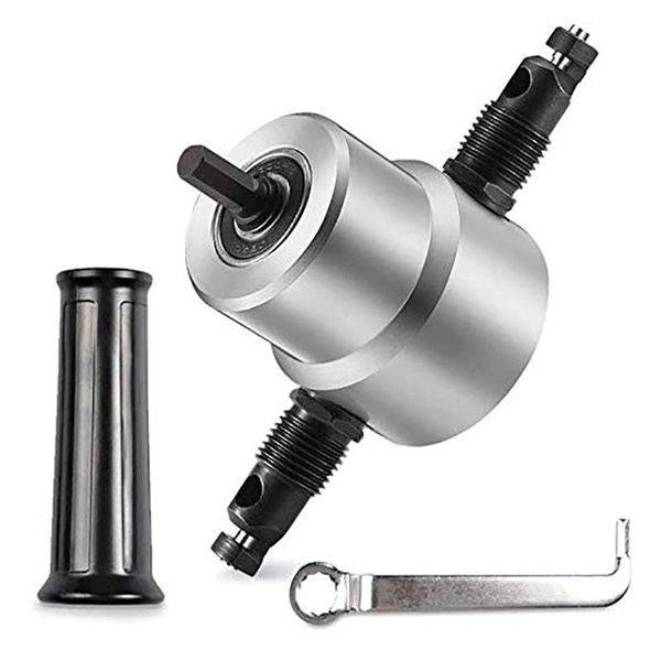 Metal Cutting Double Head Sheet Saw Cutter Tool Drill Attachment Free ...