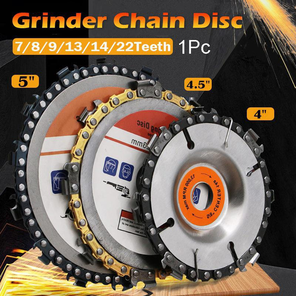 New Upgrade 4/4.5/5 Inch Grinder Chain Disc Wood Carving Disc ...