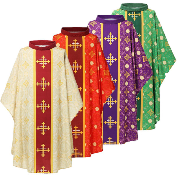 Men’s Pastor Gown Church Vestments Catholic Clergy Pulpit Robe ...