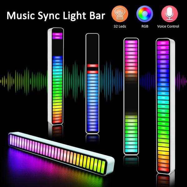 Smart LED Light Bars, RGB Music Level Indicator Light Voice Sound ...