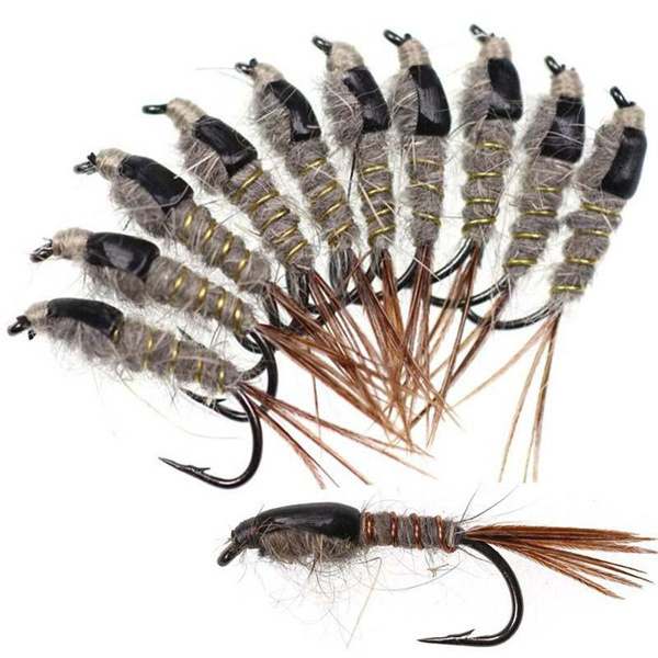 5-30Pcs Fast Sinking Black Back Rabbit Ear Wire Tungsten Bead Head ...