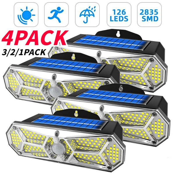 4/3/2/1PACK-5000W Solar Lights Outdoor Motion Sensor IP65 Waterproof ...