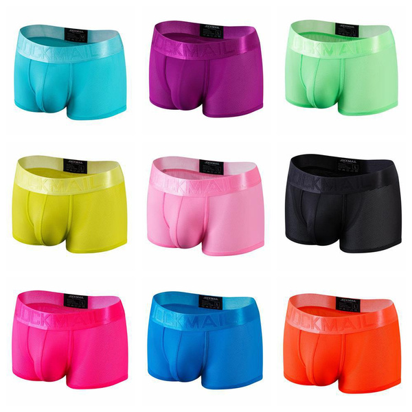 JOCKMAIL Men Underwear Boxer Shorts Mesh Low Waist Breathable Male ...