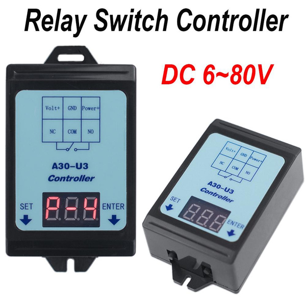 DC 6~80V Voltage Monitoring Relay Time Delay Relay Charging Discharge ...