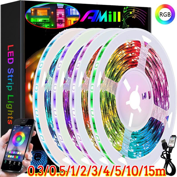 SMD 2835 RGB Led Strip Lights Smart 5V Bluetooth Lights Color Changing ...