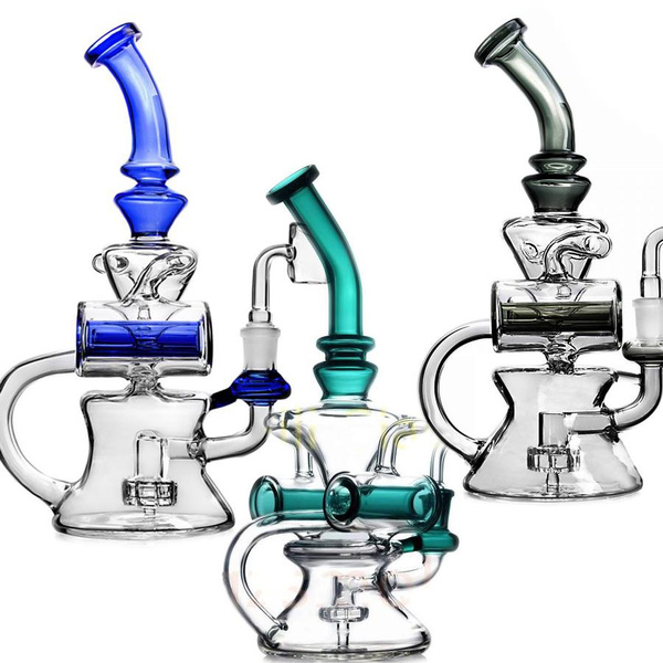 9.8inchs Klein Recycler Dab Rigs Hookahs With 14mm Glass Banger | Wish